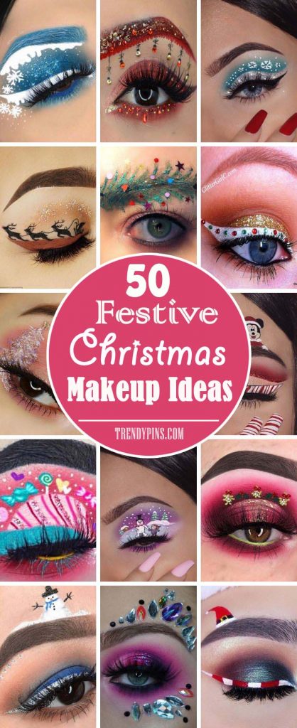 50 Festive Christmas Makeup Ideas for Beauty Lovers | Trendy Pins