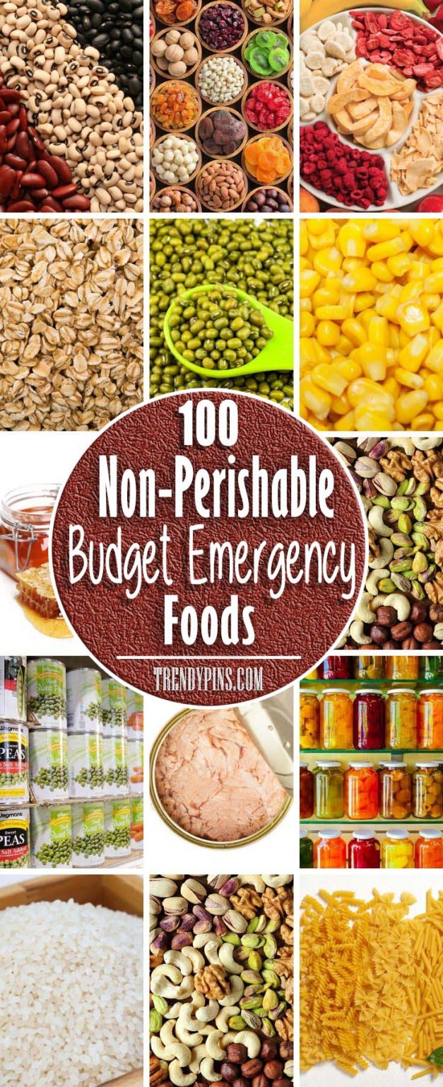 100 Non Perishable Budget Emergency Foods