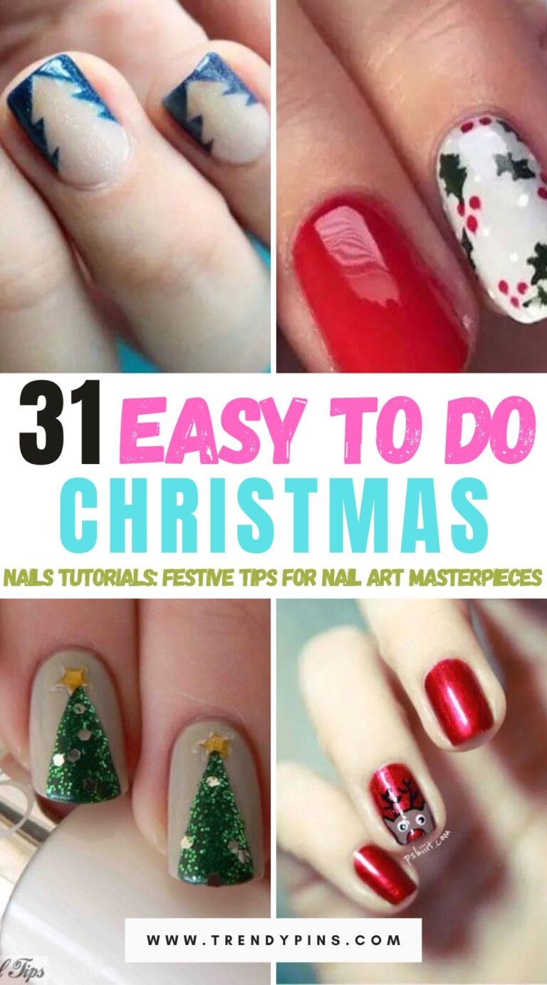 30 Easy Christmas Nails Tutorials: Festive Tips for DIY Nail Art ...