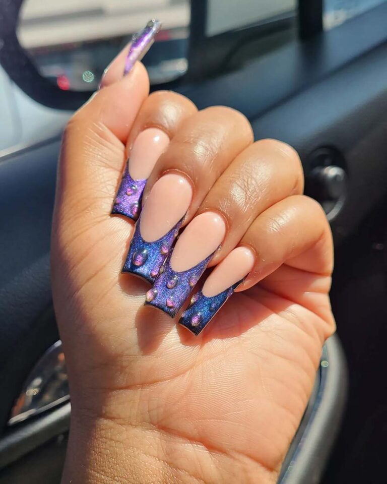 24 Whimsical Raindrop Nail Art Ideas for April Showers