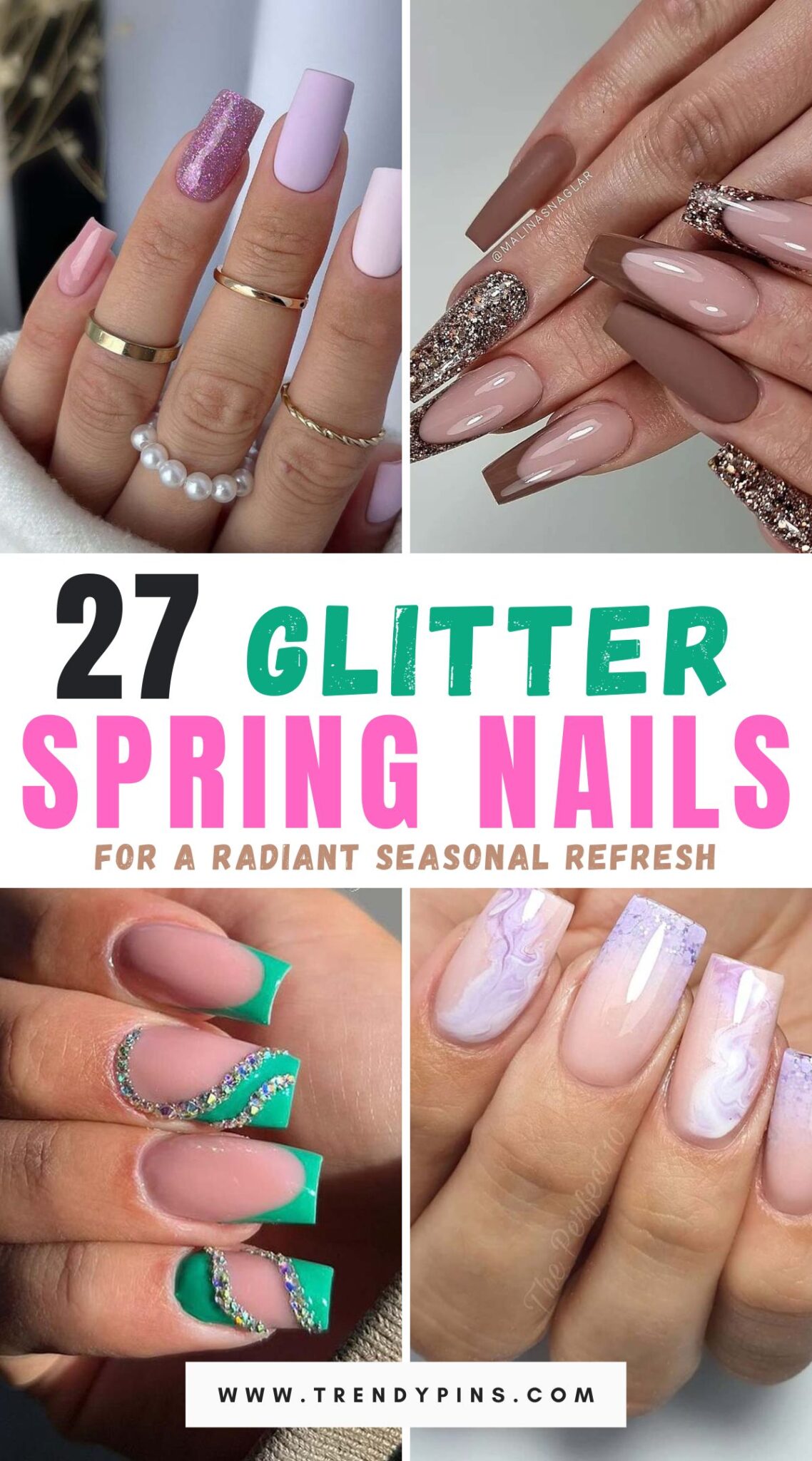 27 Spring Nails with Glitter: A Dazzling Trend for a Sparkling Season