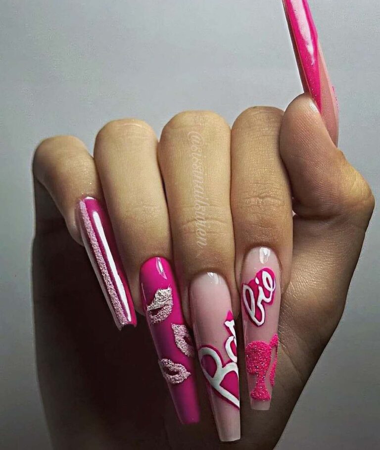 31 Stunning Barbie Nails Design Ideas for a Glamorous Manicure
