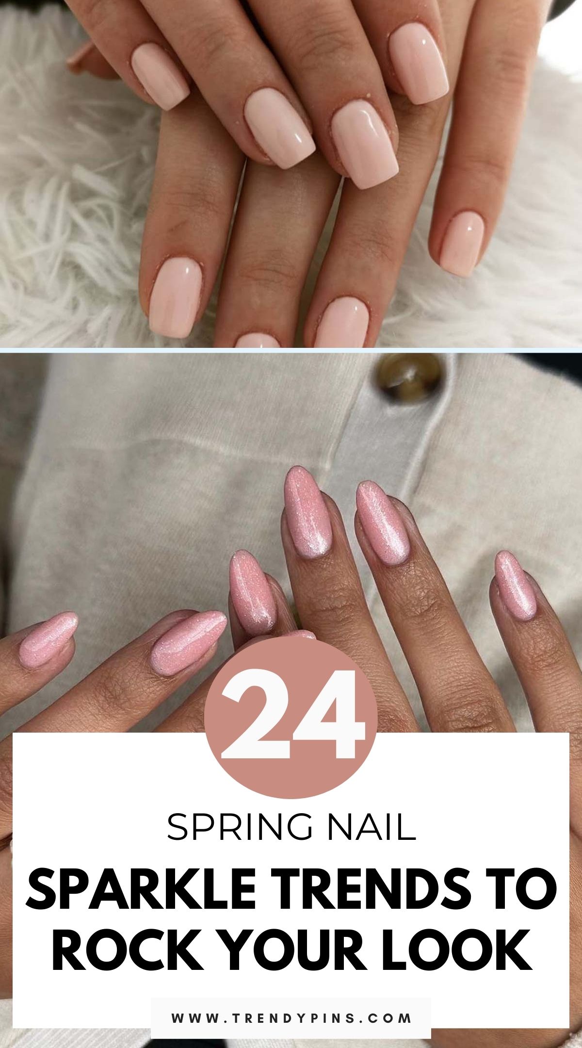24 Spring Nail Designs with Sparkle to Try This Season