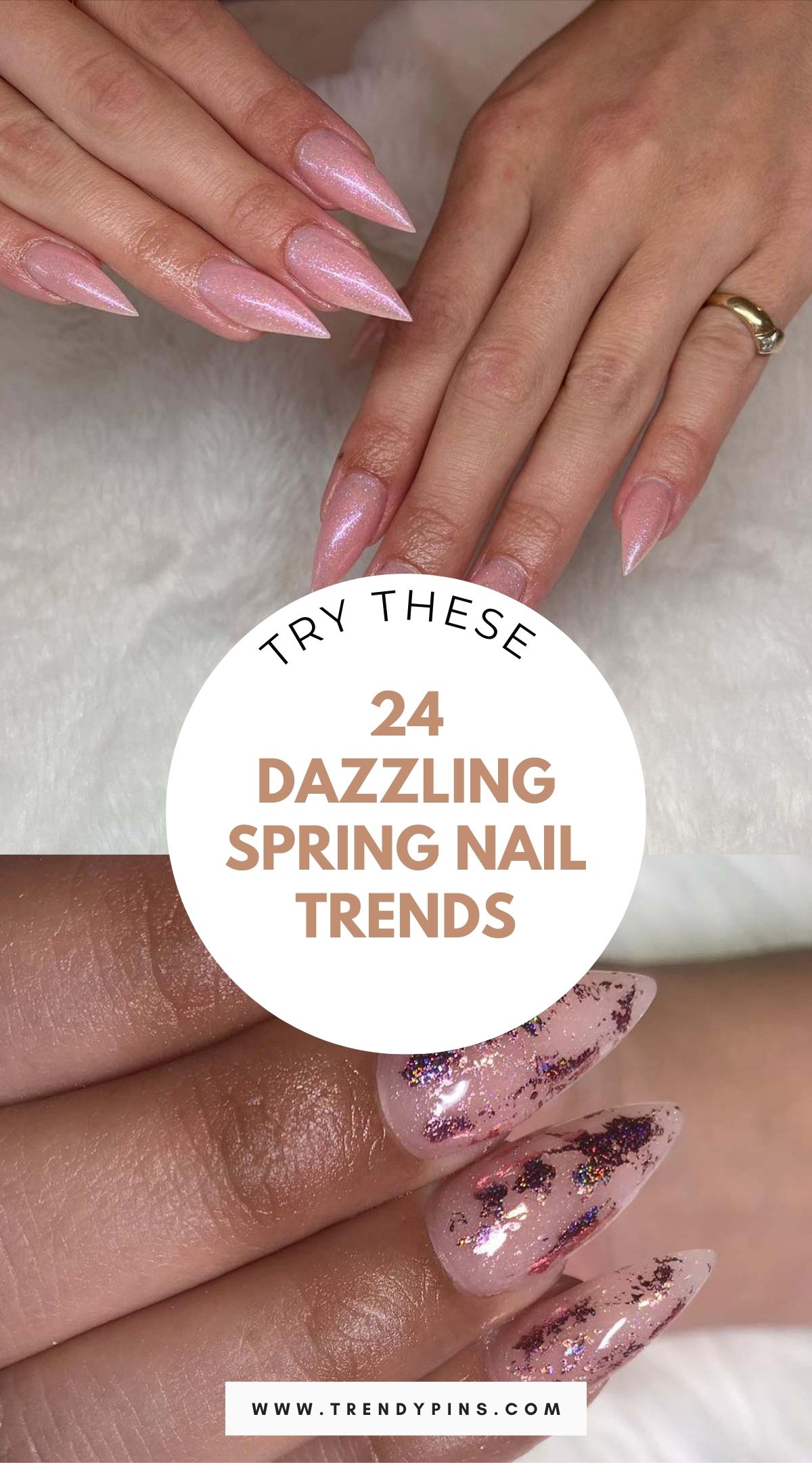 24 Spring Nail Designs with Sparkle to Try This Season