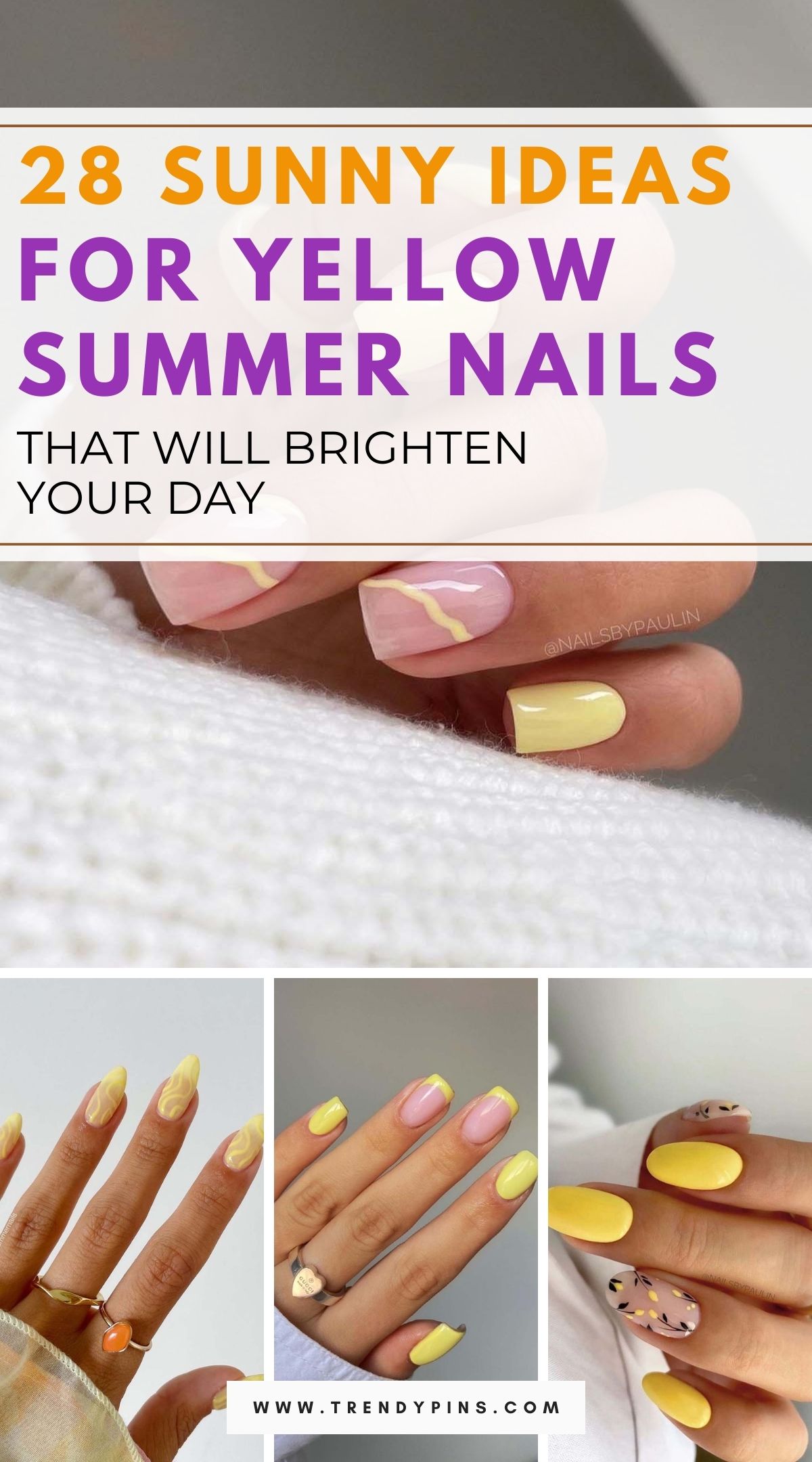 28 Sunny Ideas for Yellow Summer Nails That Will Brighten Your Day