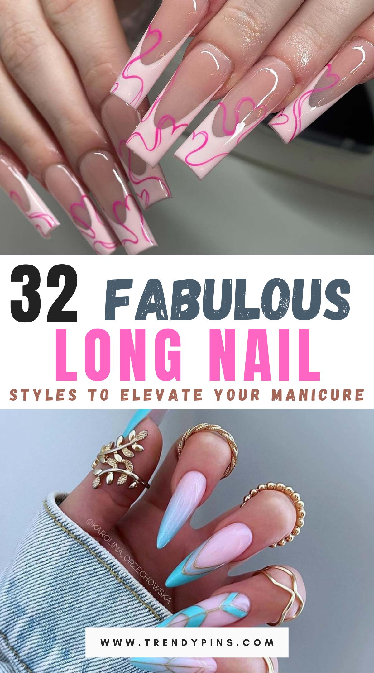 32 Breathtaking Long Nail Designs for a Glamorous Look