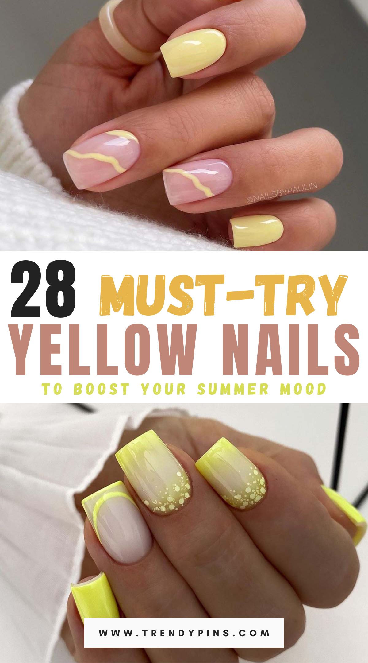28 Sunny Ideas for Yellow Summer Nails That Will Brighten Your Day