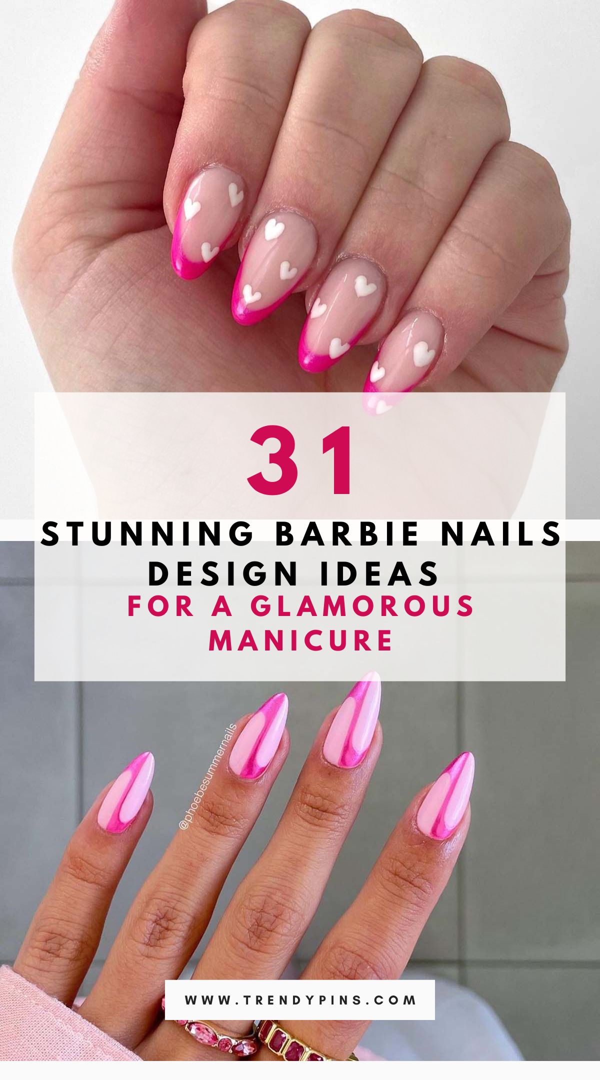 31 Stunning Barbie Nails Design Ideas for a Glamorous Manicure