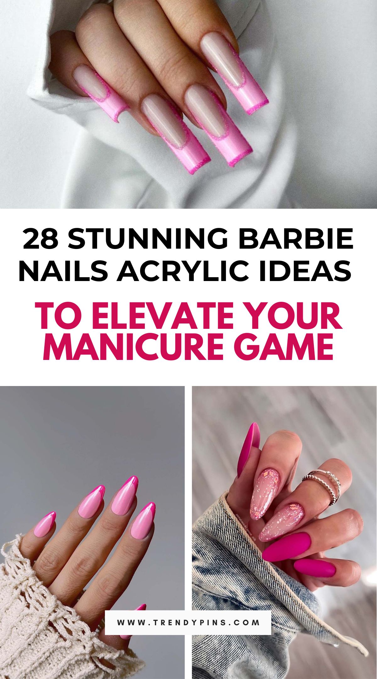 28 Stunning Barbie Nails Acrylic Ideas to Elevate Your Manicure Game
