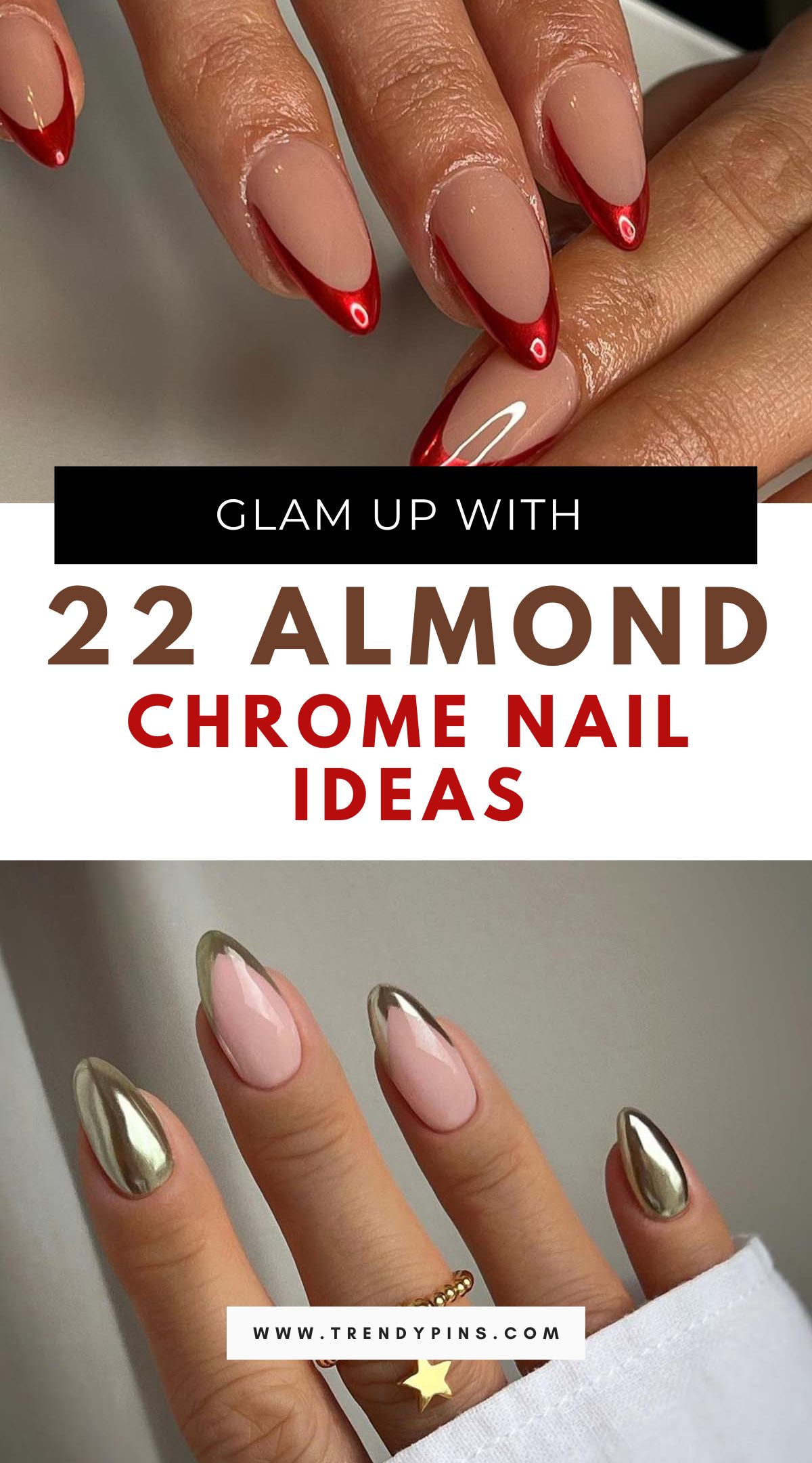 22 Charming Almond Nails Chrome Ideas for a Glamorous Look