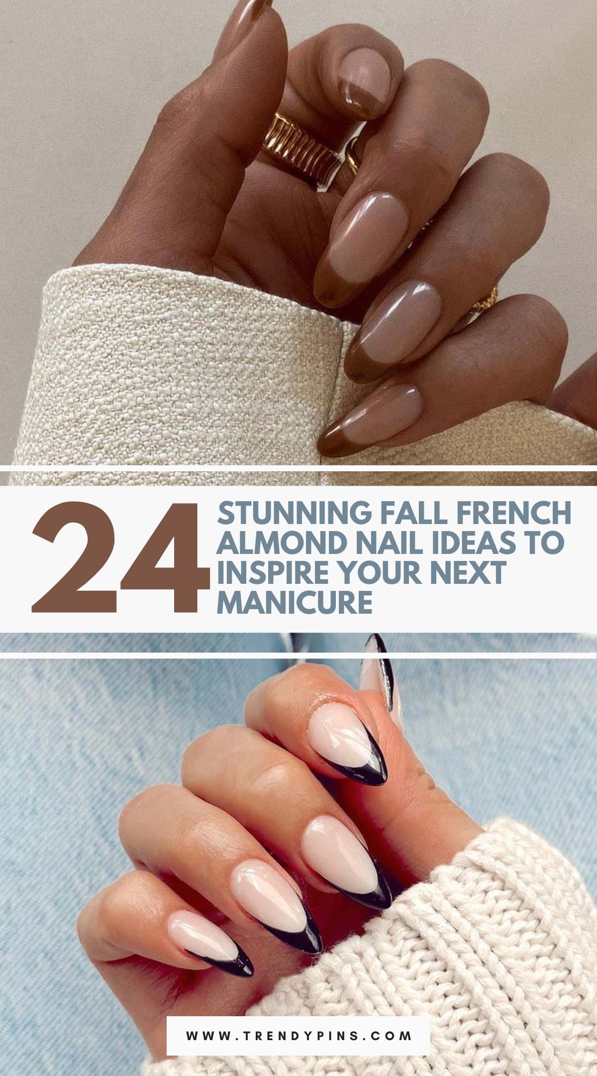 24 Stunning Fall French Almond Nail Ideas to Inspire Your Next Manicure