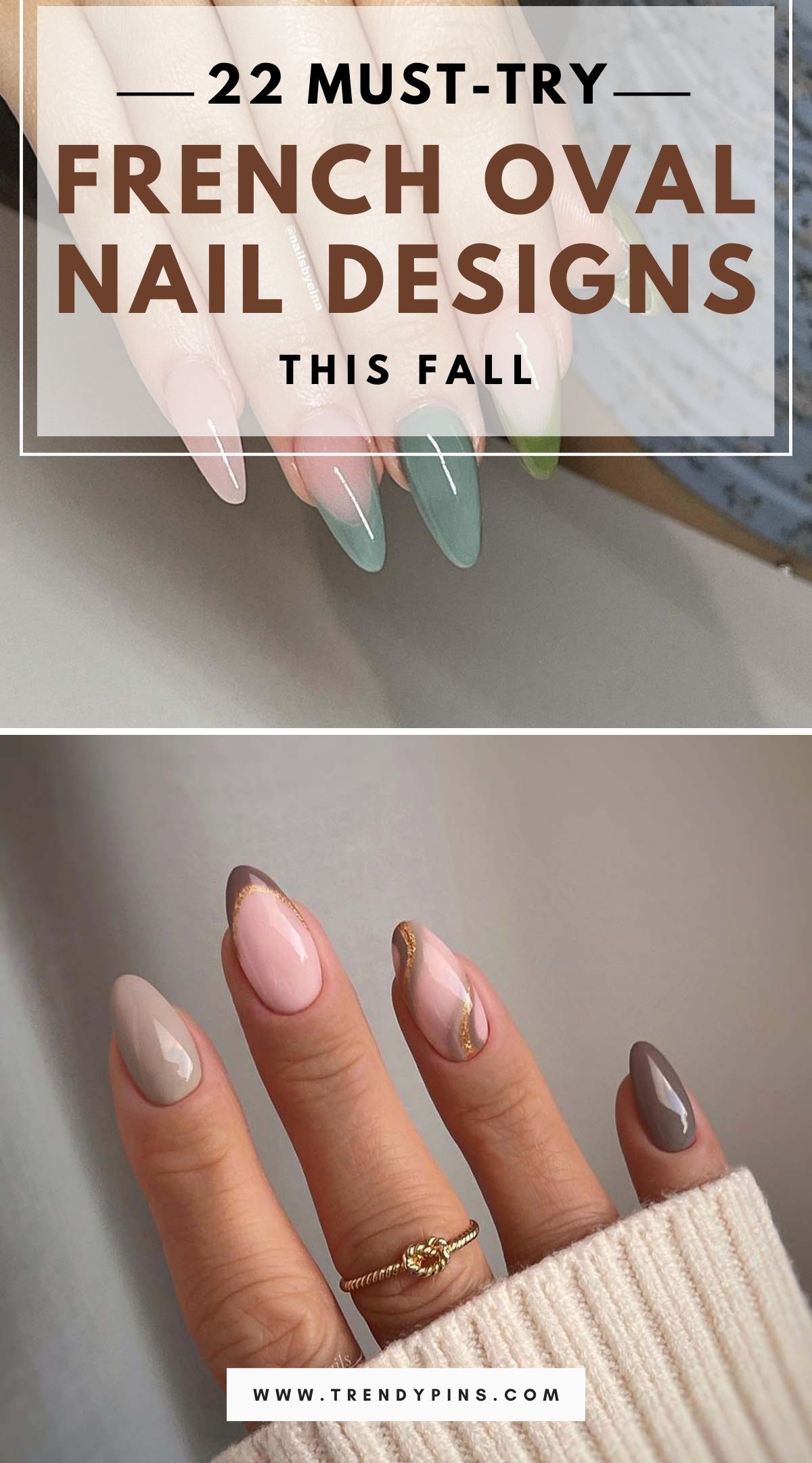 22 Amazing French Oval Nail Designs for Fall You Must Try