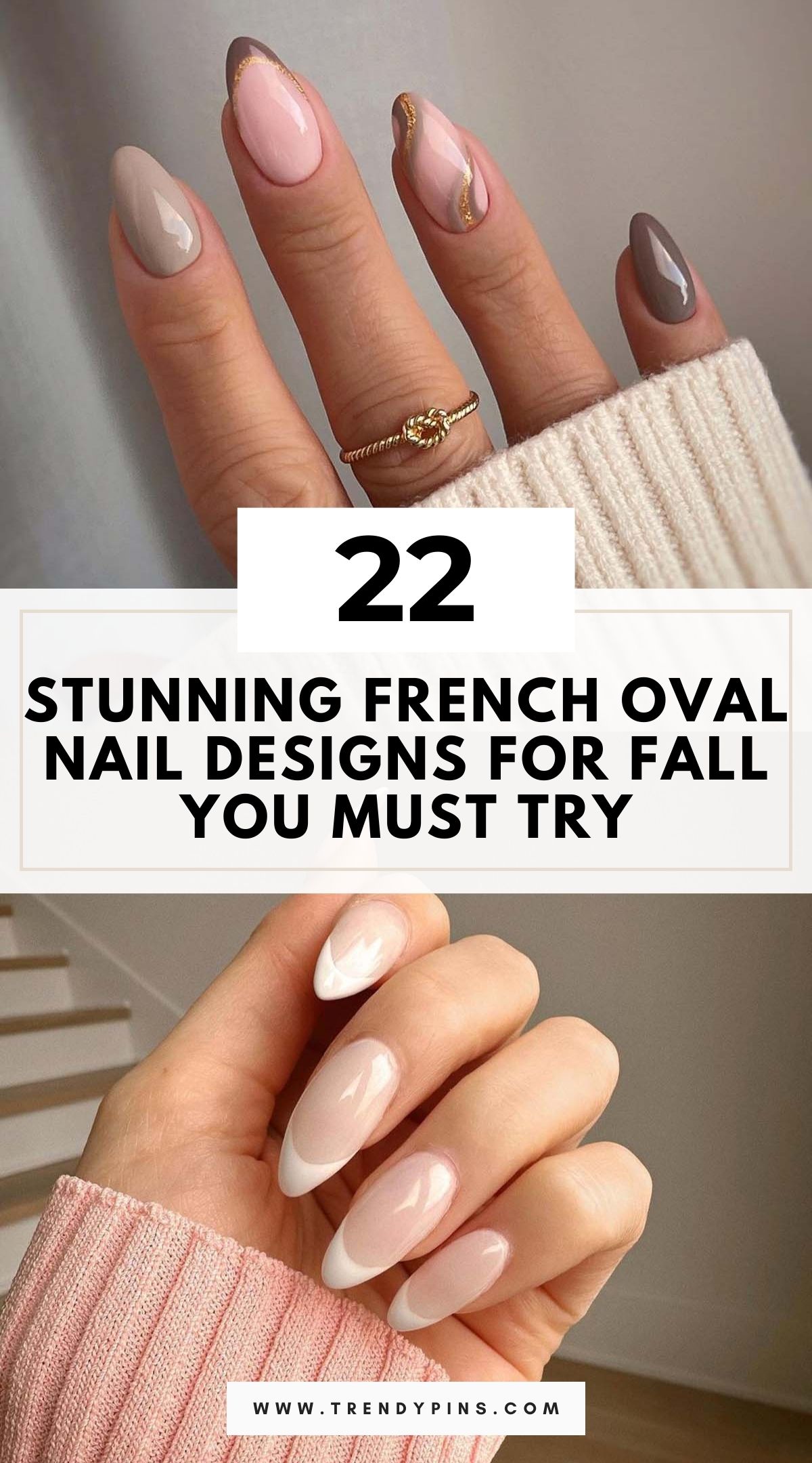 22 Amazing French Oval Nail Designs for Fall You Must Try