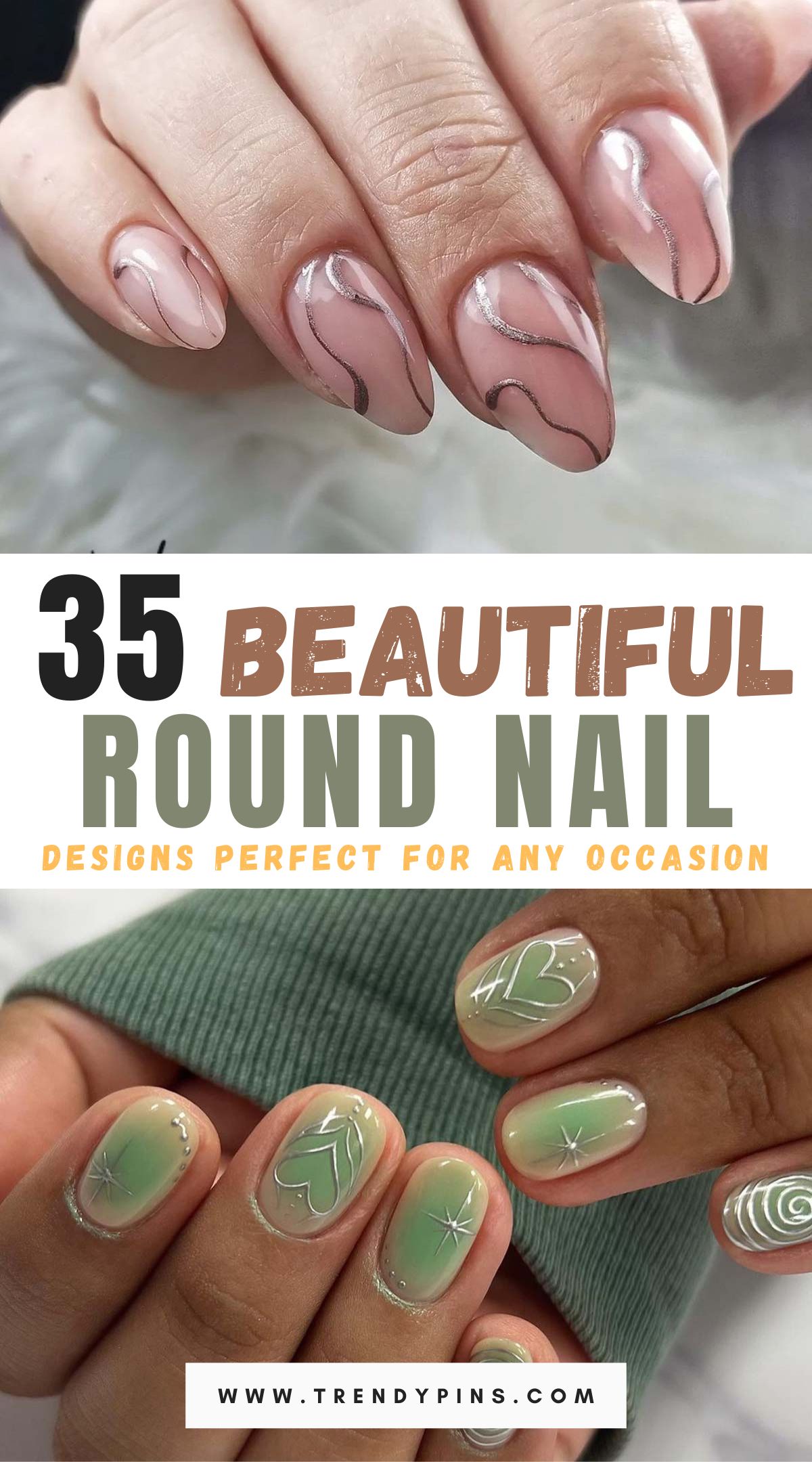 35 Eye-Catching Round Nail Designs to Try This Season