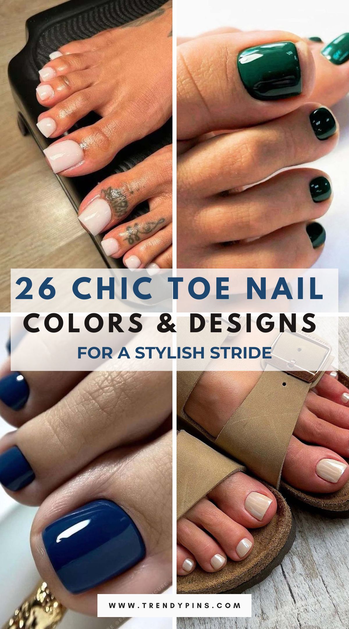 26 Trendiest Toe Nail Colors and Designs to Step into Style