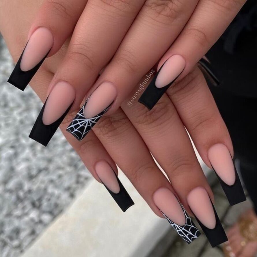 32 Chic Square Halloween Nails for a Perfectly Spooky Look