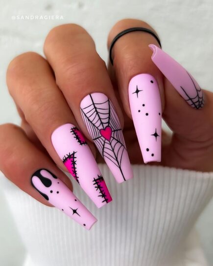 32 Chic Square Halloween Nails for a Perfectly Spooky Look