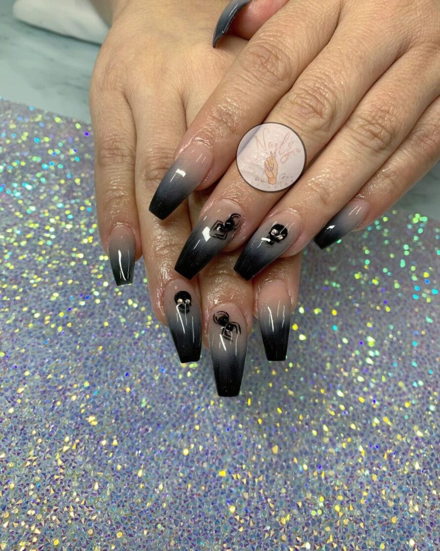 32 Chic Square Halloween Nails for a Perfectly Spooky Look
