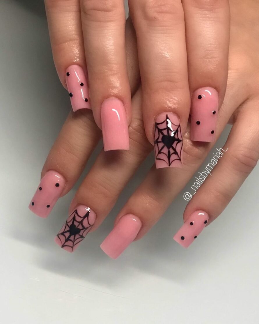 32 Chic Square Halloween Nails for a Perfectly Spooky Look
