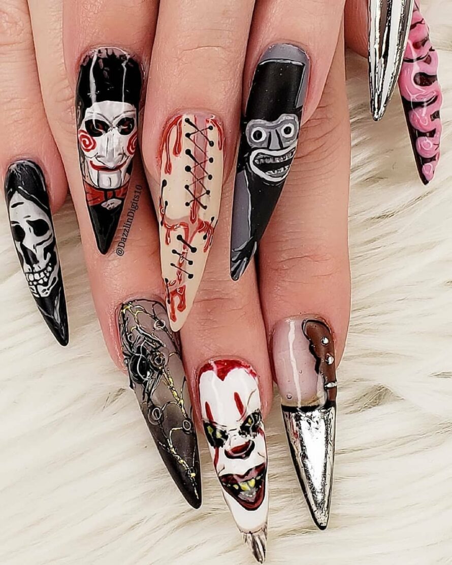30 Creepy Halloween Nail Designs You Need to Try This October