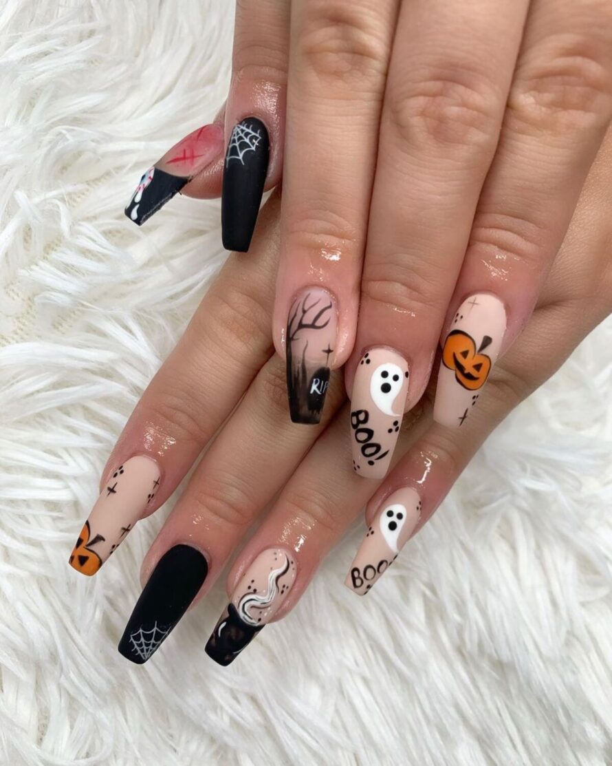 31 Spooky Acrylic Halloween Nails That Will Haunt Your Dreams