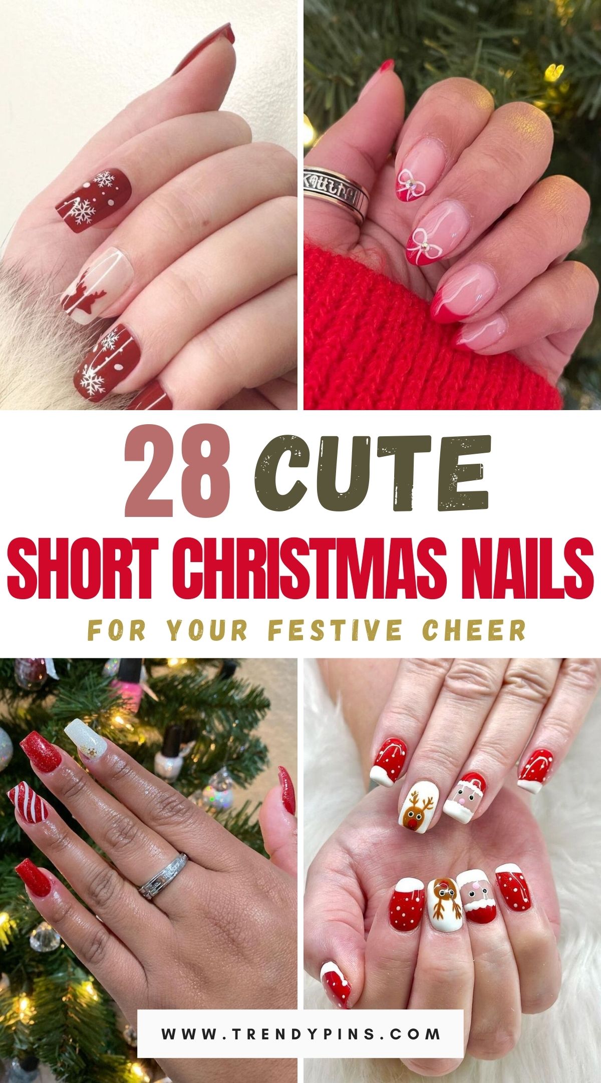 28 Adorable Short Christmas Nails Perfect for Holiday Cheer