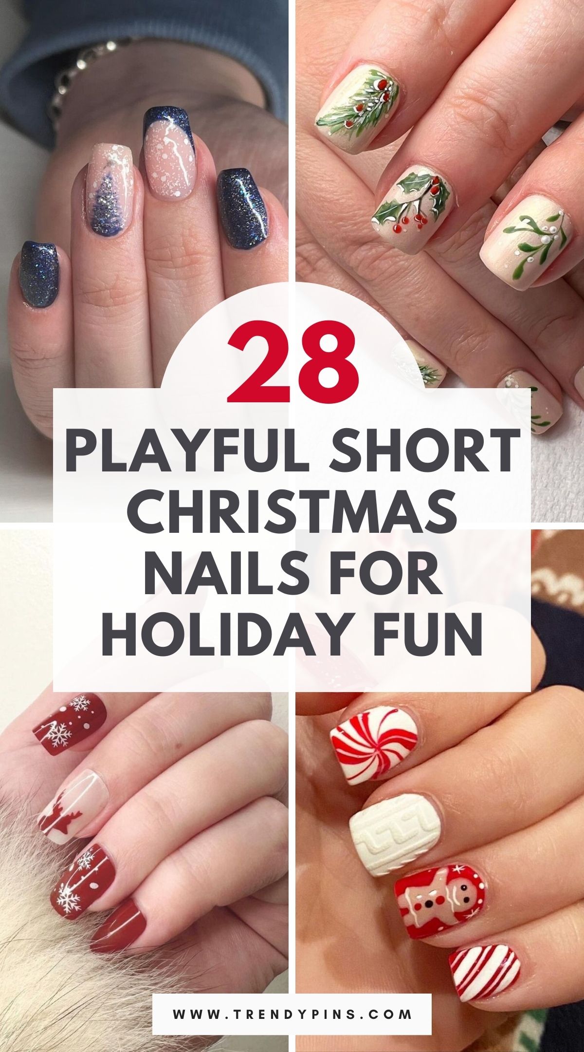 28 Adorable Short Christmas Nails Perfect for Holiday Cheer