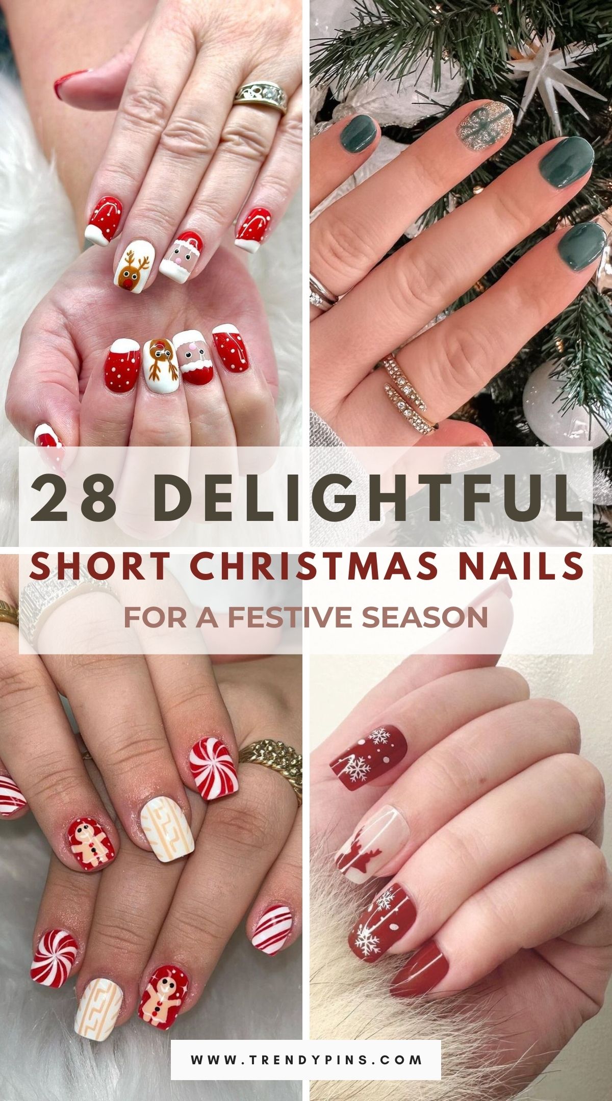 28 Adorable Short Christmas Nails Perfect for Holiday Cheer