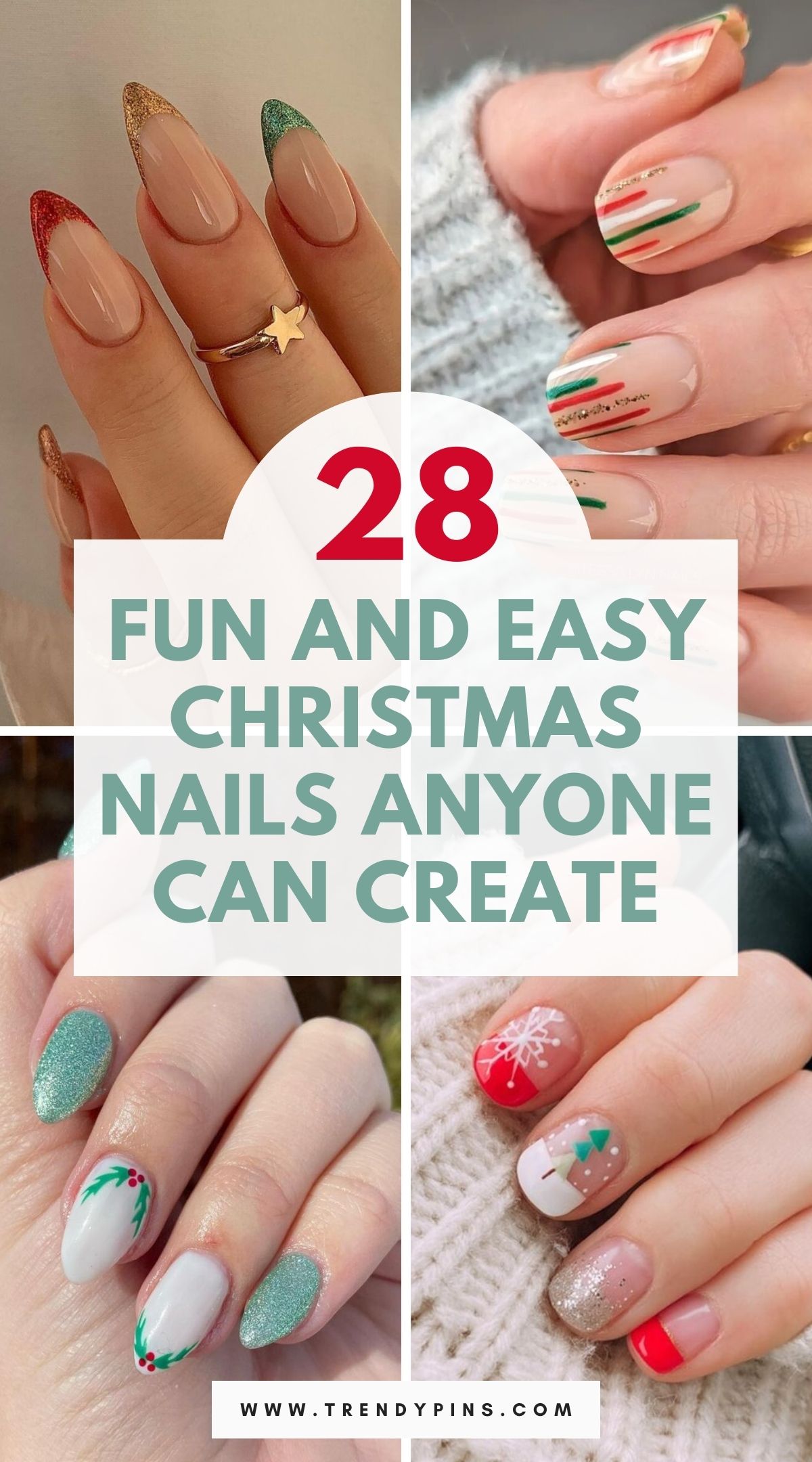 28 Easy Christmas Nail Ideas Anyone Can DIY