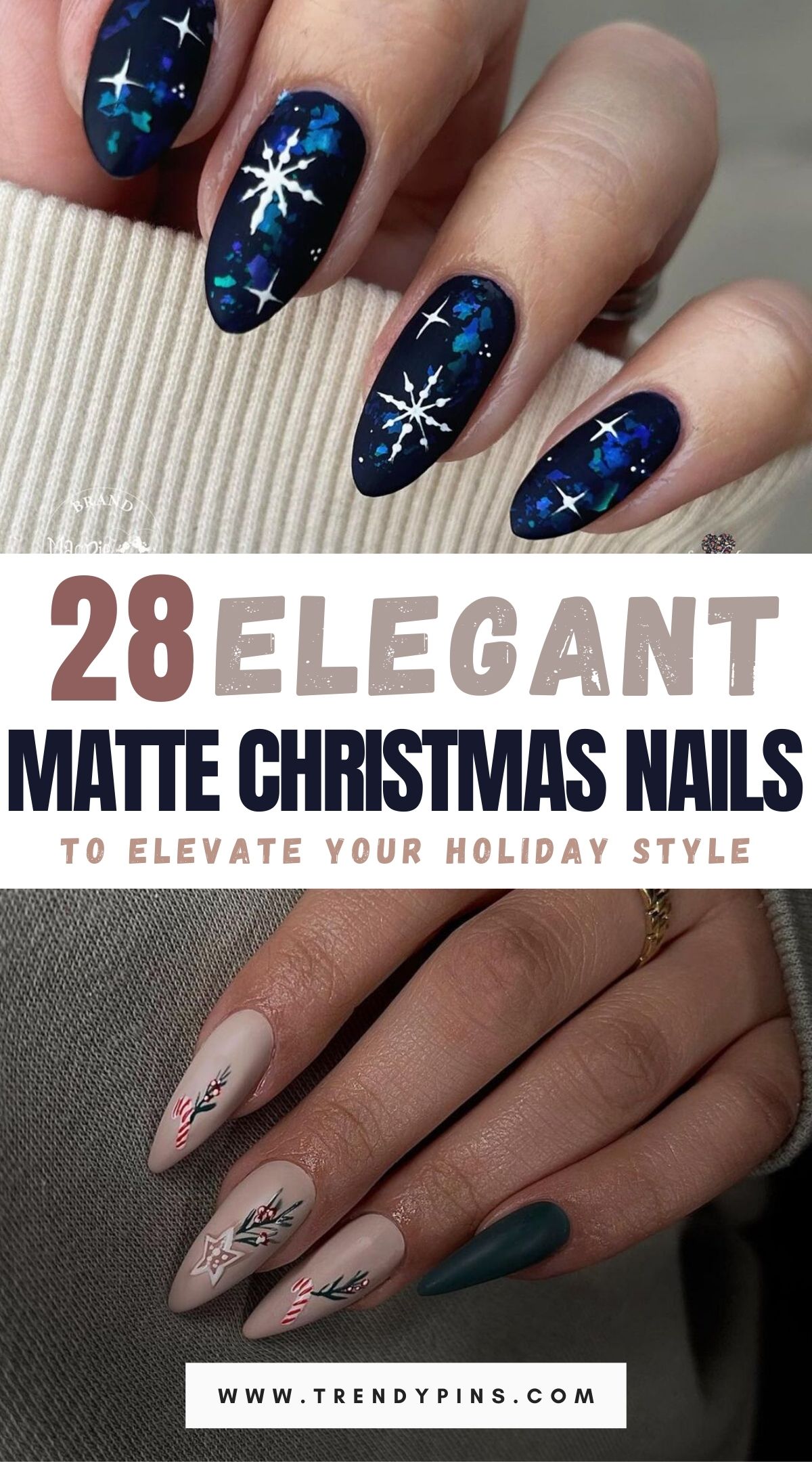 28 Matte Christmas Nails for a Sophisticated Holiday Look