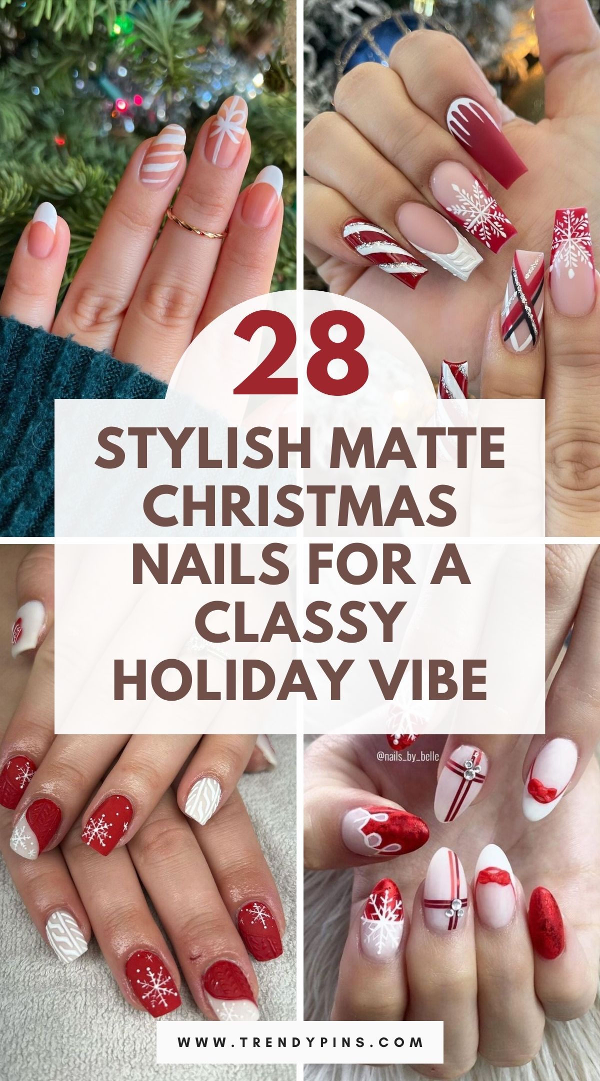 28 Matte Christmas Nails for a Sophisticated Holiday Look
