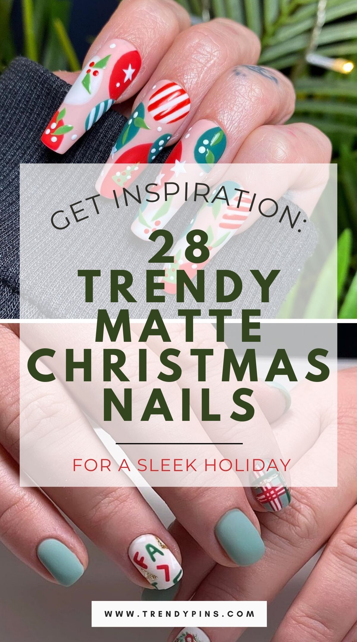 28 Matte Christmas Nails for a Sophisticated Holiday Look