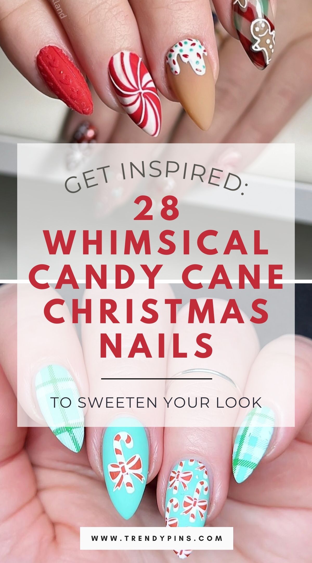 28 Sweet Candy Cane Christmas Nails To Satisfy Your Holiday Sweet Tooth