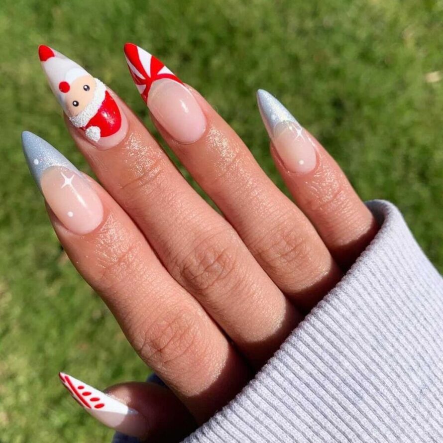 25 Adorable Santa Claus Christmas Nails for a Jolly Look
