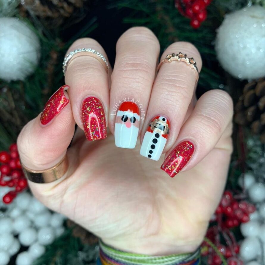 25 Adorable Santa Claus Christmas Nails for a Jolly Look