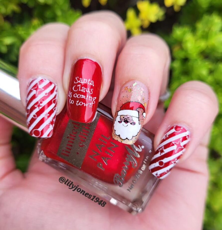 25 Adorable Santa Claus Christmas Nails for a Jolly Look