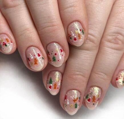 29 Fun Christmas Nails With Stickers for a Quick Festive Look