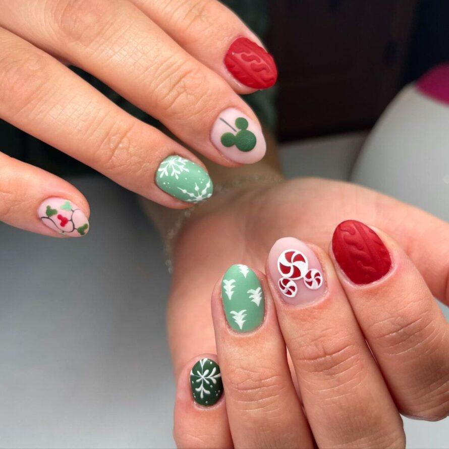 29 Fun Christmas Nails With Stickers for a Quick Festive Look