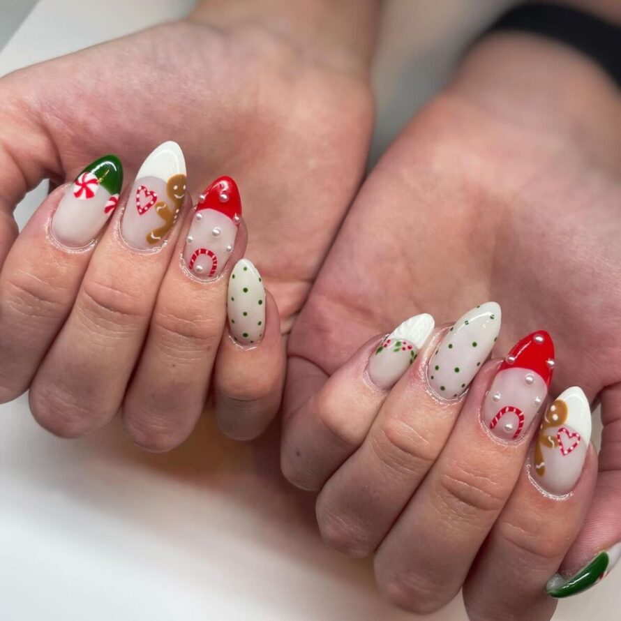 29 Fun Christmas Nails With Stickers for a Quick Festive Look