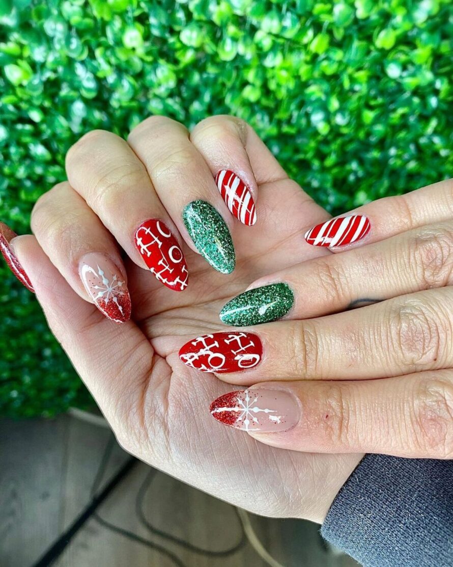 30 Glossy Gel Christmas Nails for a Long Lasting Festive Manicure