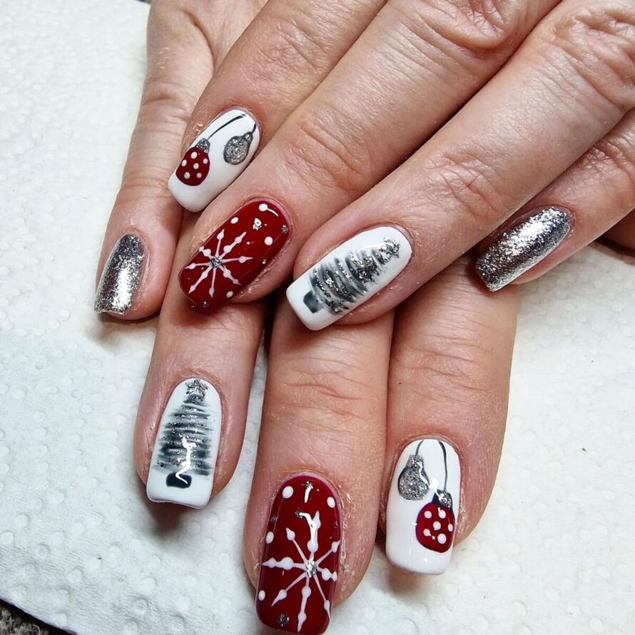 30 Glossy Gel Christmas Nails for a Long Lasting Festive Manicure