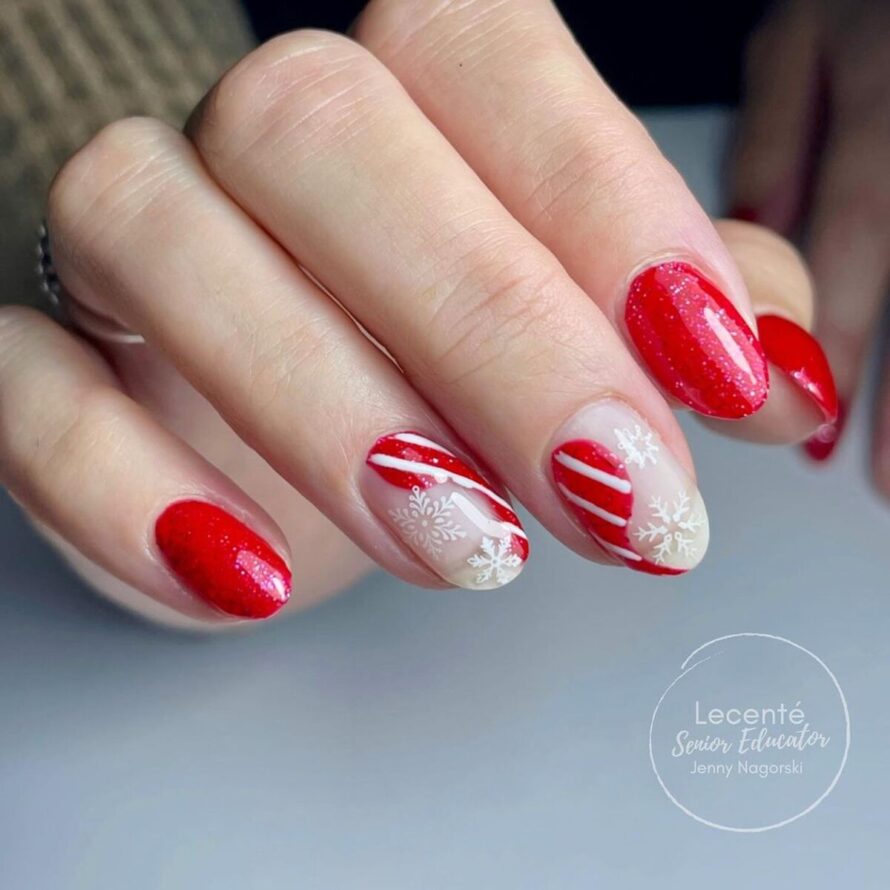 28 Sweet Candy Cane Christmas Nails To Satisfy Your Holiday Sweet Tooth