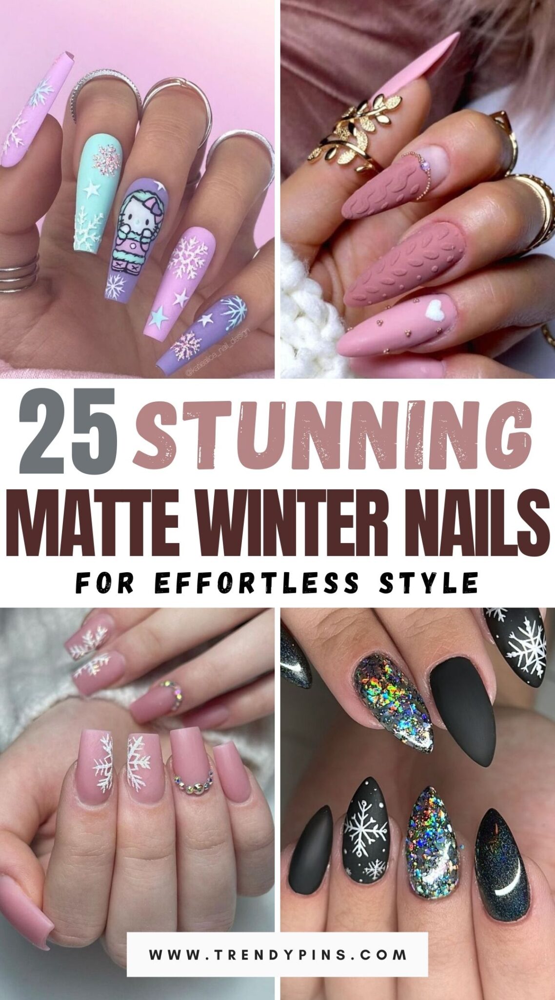 25 Stunning Matte Winter Nail Ideas to Elevate Your Style