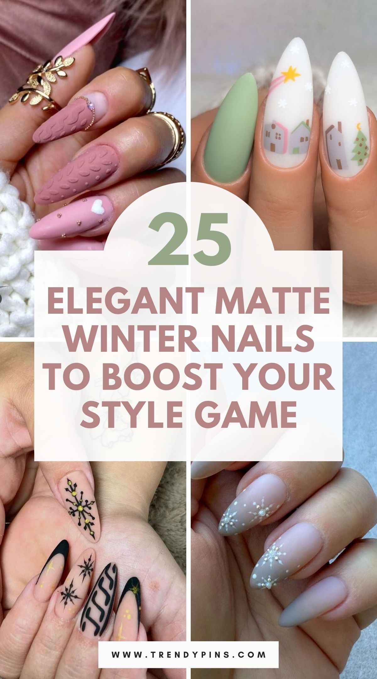 25 Stunning Matte Winter Nail Ideas to Elevate Your Style
