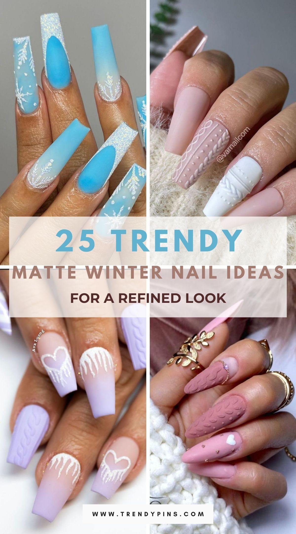 25 Stunning Matte Winter Nail Ideas to Elevate Your Style