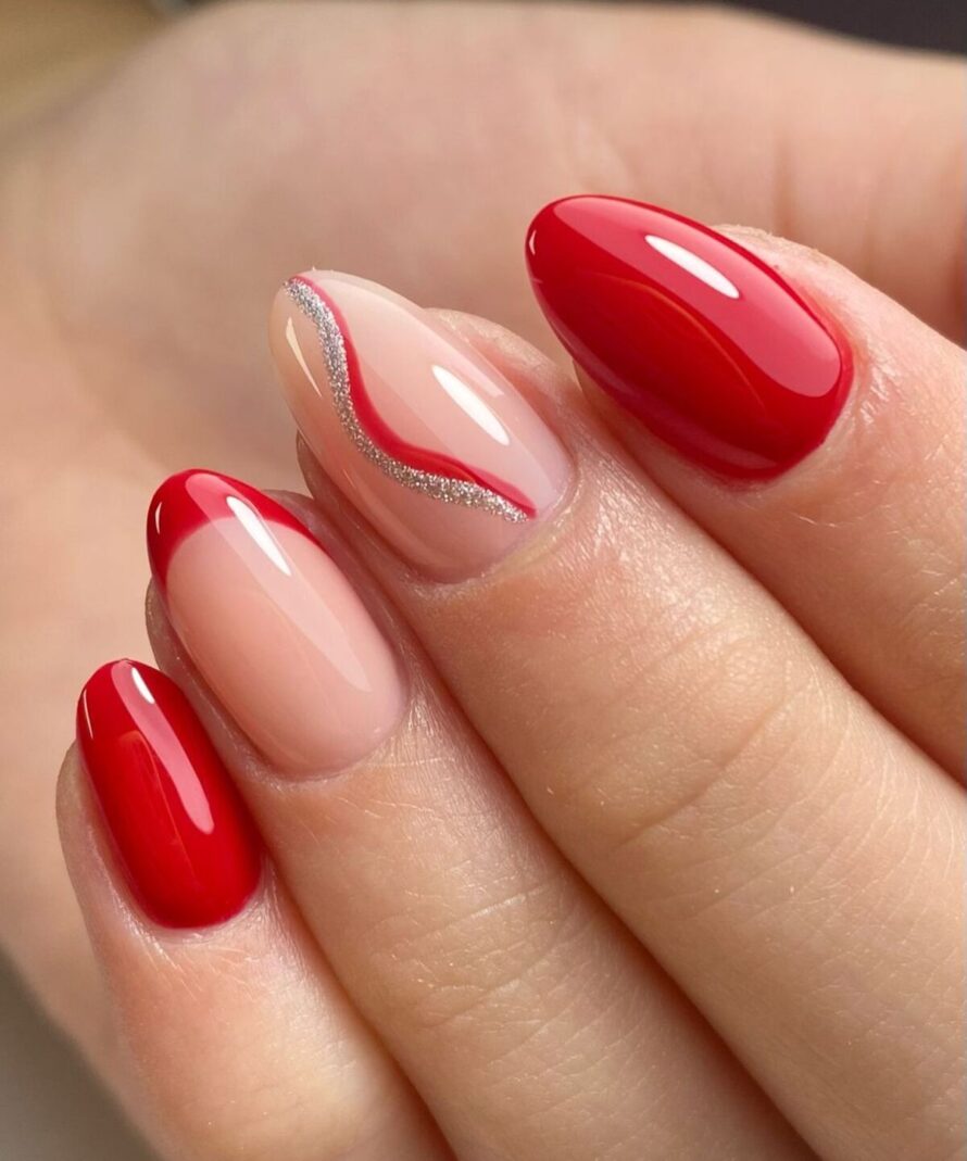 28 Stunning Short Red Nail Designs for a Festive New Year's Celebration