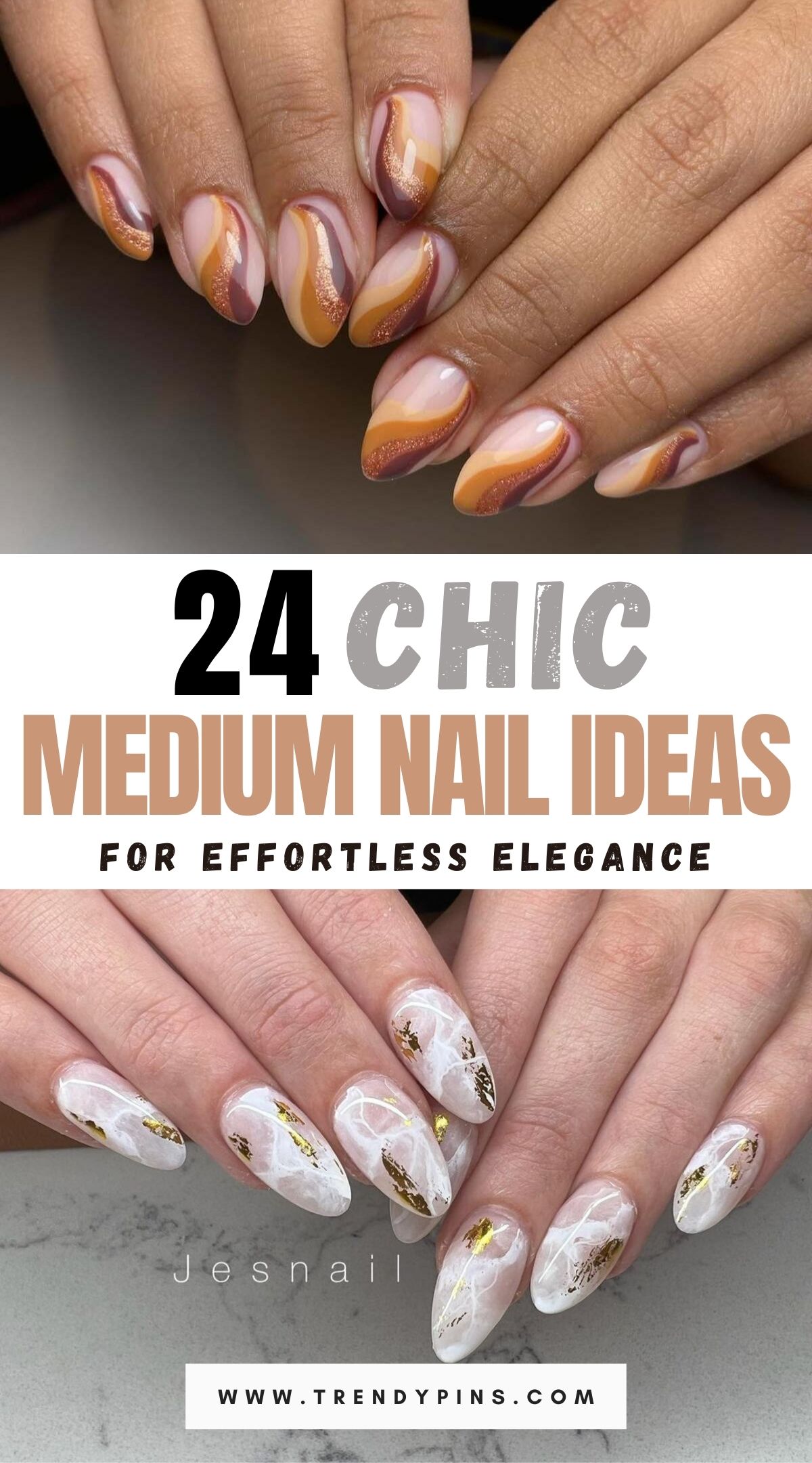 24 Ways to Embrace Elegance with Medium Nail Designs