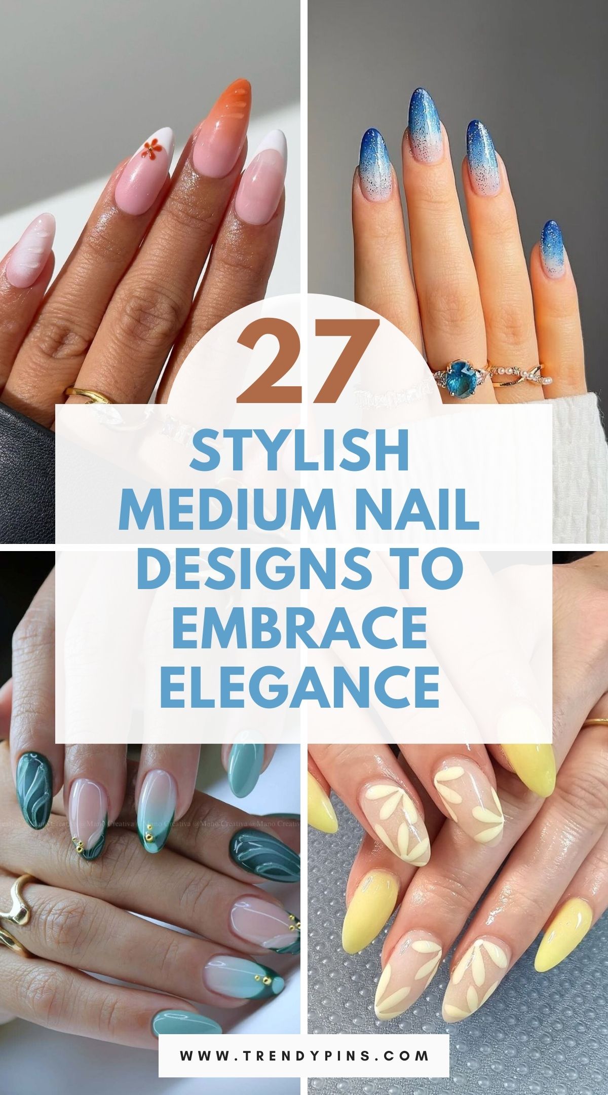 24 Ways to Embrace Elegance with Medium Nail Designs