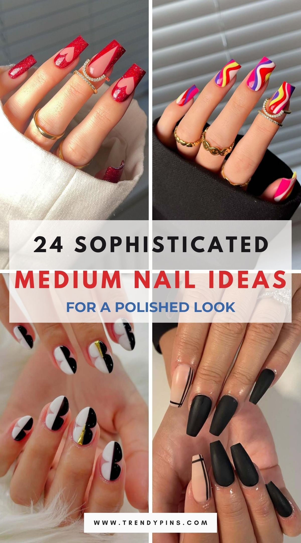 24 Ways to Embrace Elegance with Medium Nail Designs