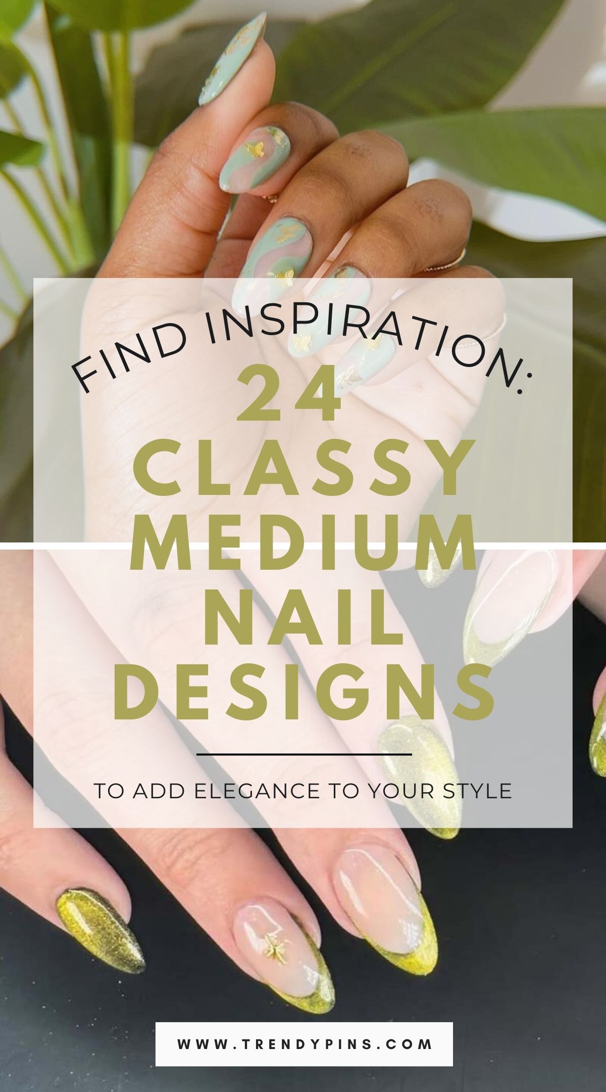 24 Ways to Embrace Elegance with Medium Nail Designs